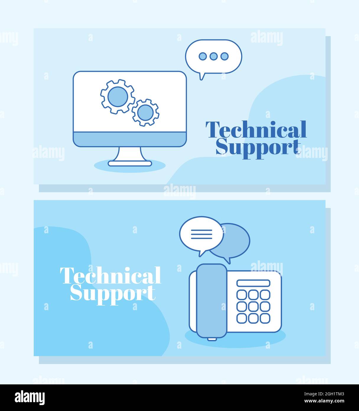 technical support cards Stock Vector Image & Art - Alamy