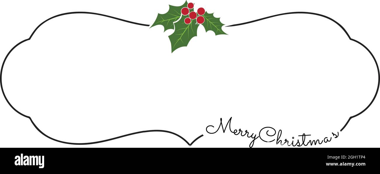 Christmas Holly Berry frame - vector artwork Stock Vector Image & Art ...