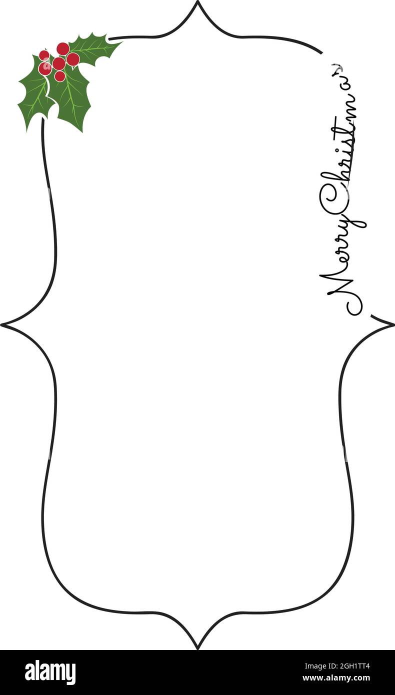 Christmas Holly Berry frame - vector artwork Stock Vector Image & Art ...