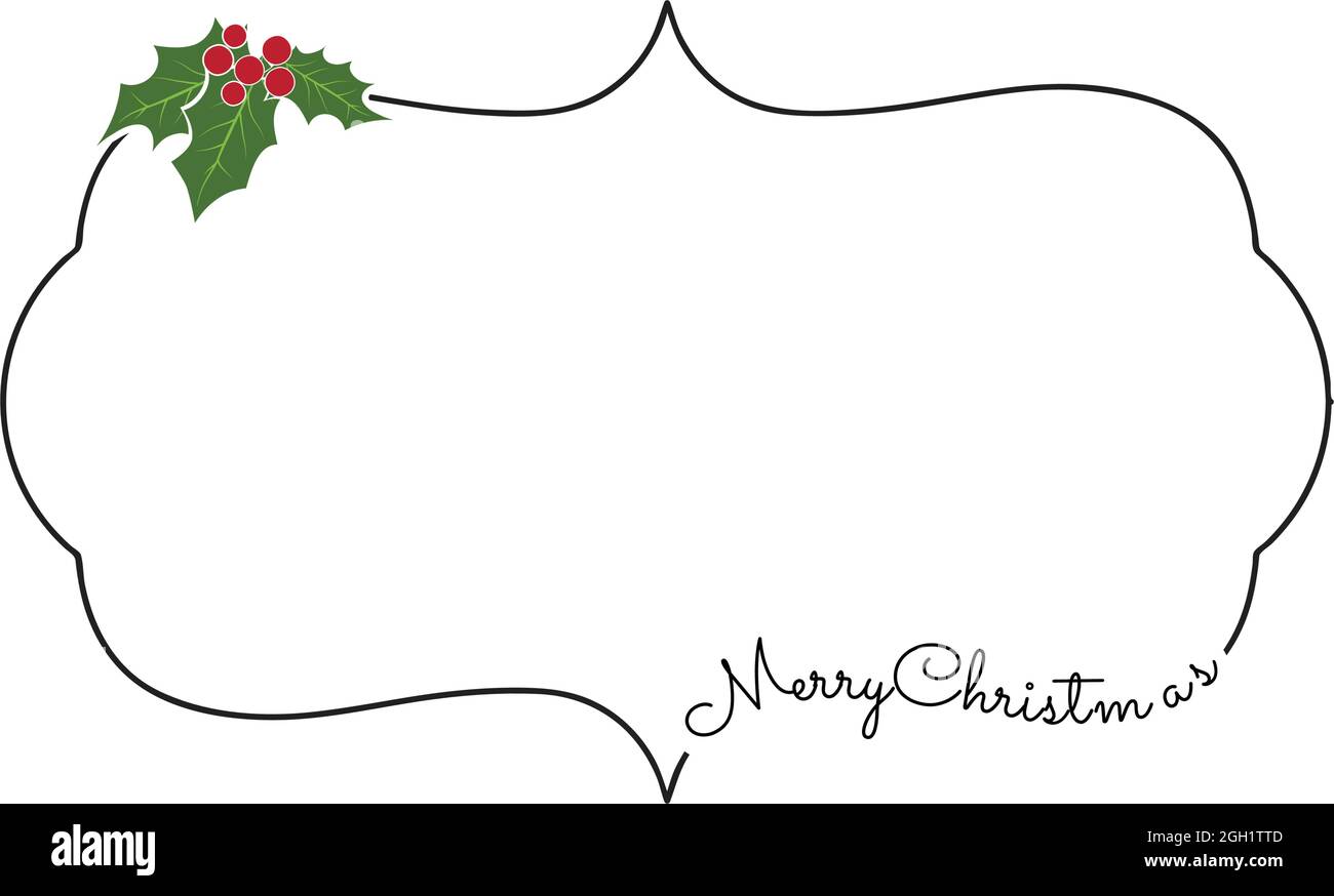 Christmas Holly Berry frame - vector artwork Stock Vector Image & Art ...