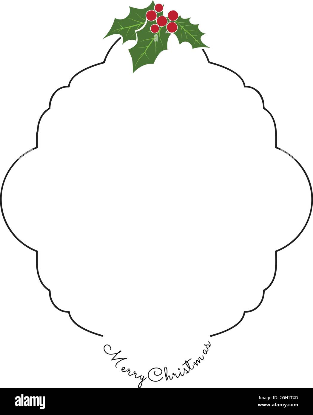 Christmas Holly Berry frame - vector artwork Stock Vector Image & Art ...