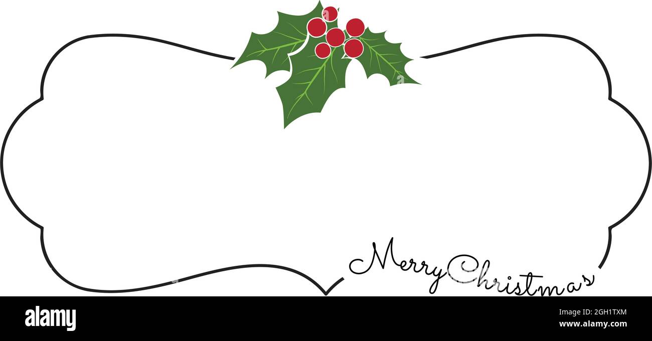 Christmas Holly Berry frame - vector artwork Stock Vector Image & Art ...