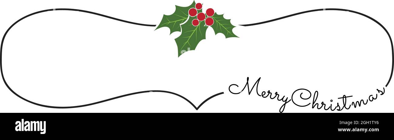 Christmas Holly Berry frame - vector artwork Stock Vector Image & Art ...