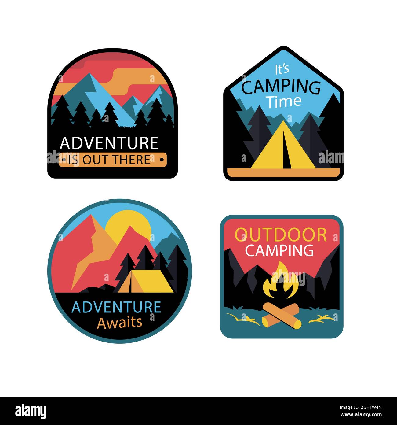 Illustration sign badge wild Stock Vector Images - Alamy