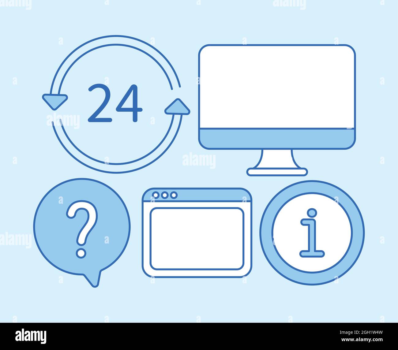 five technical support items Stock Vector Image & Art - Alamy