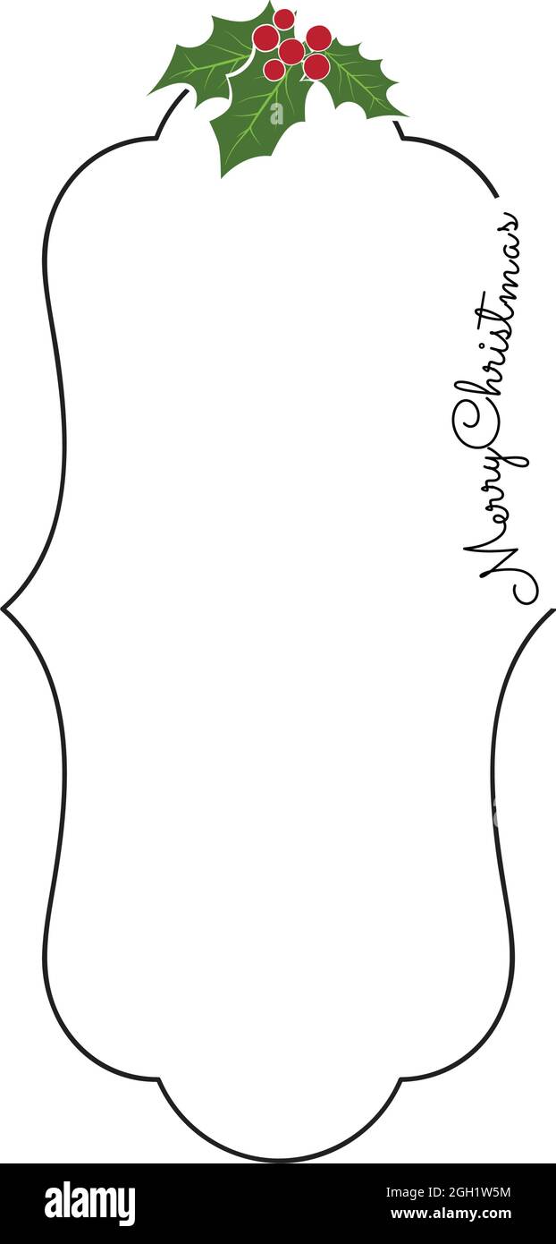 Christmas Holly Berry frame - vector artwork Stock Vector Image & Art ...