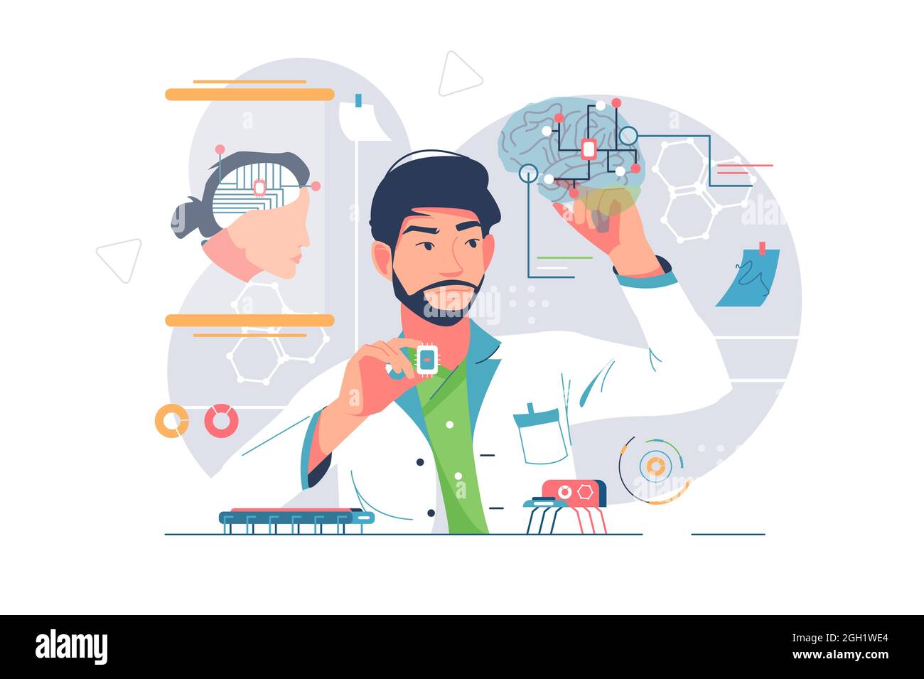 Medical tech progress Stock Vector Images - Alamy