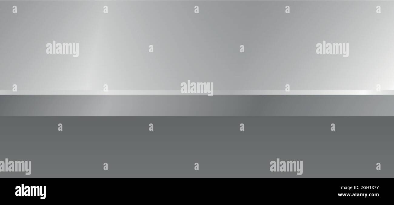 Metal kitchen countertop, iron texture, large table on a white ...