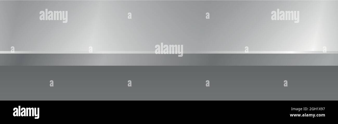 Metal kitchen countertop, iron texture, large table on a white ...