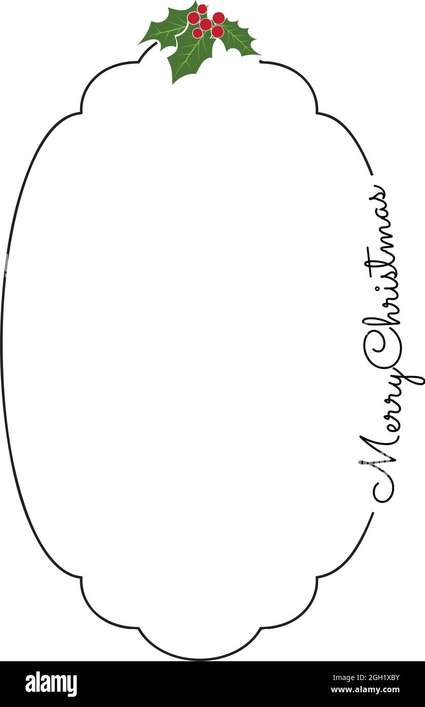 Christmas Holly Berry frame - vector artwork Stock Vector Image & Art ...