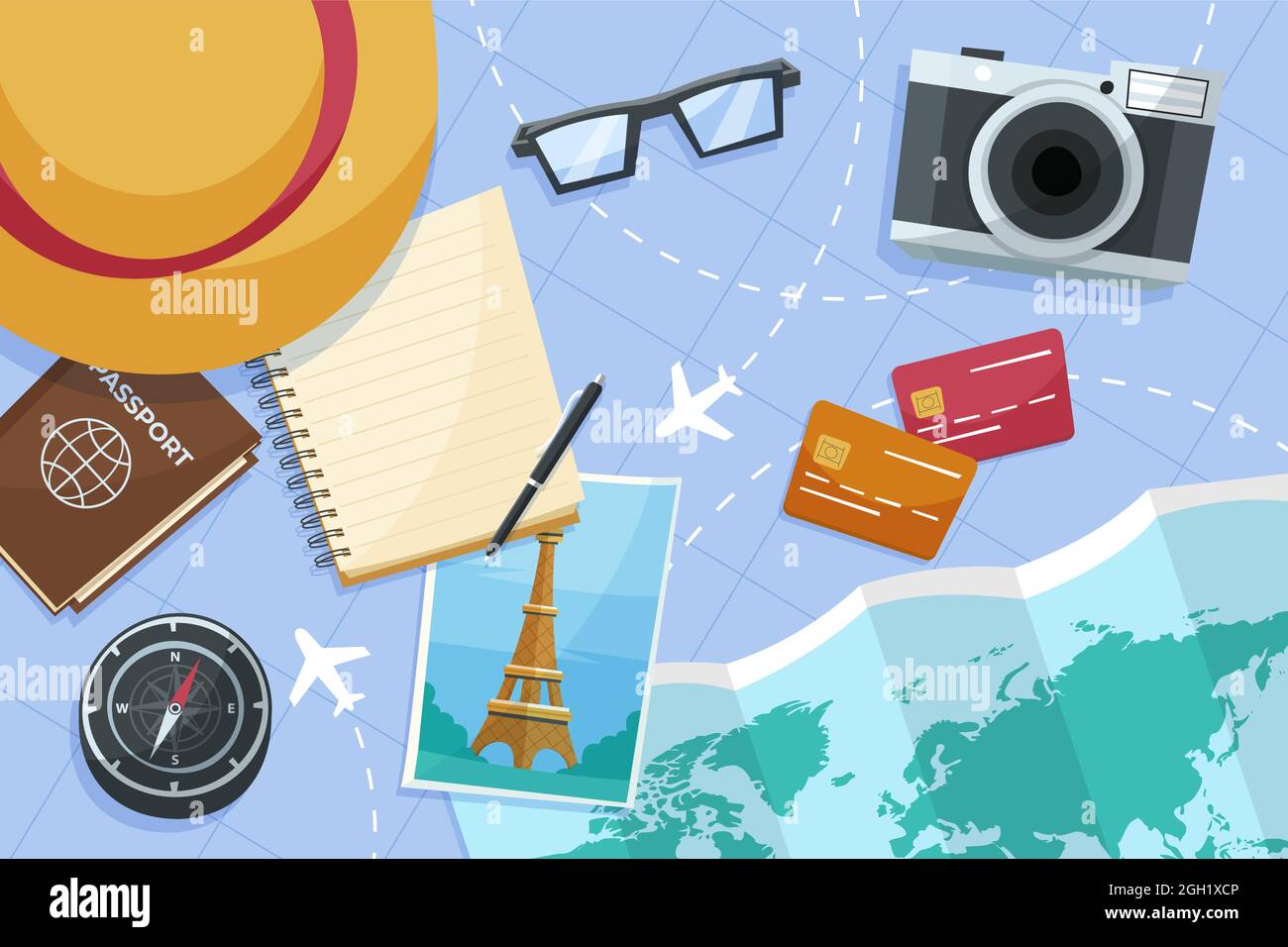 World tourism day background Vector illustration Stock Vector Image ...