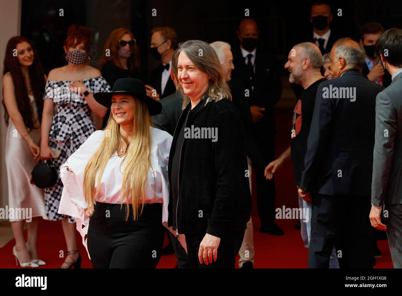 Venice, Italy. 04th Sep, 2021. Allison McGourty and director Bernard ...