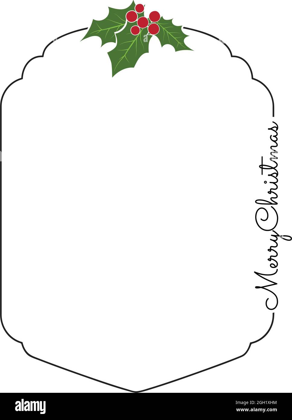Christmas Holly Berry frame - vector artwork Stock Vector Image & Art ...
