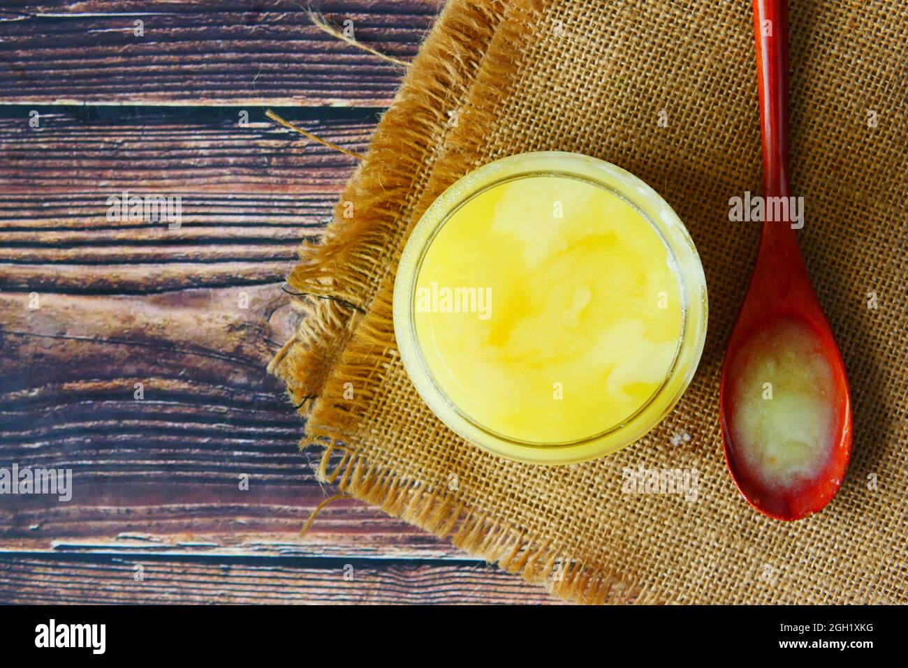 Golden ghee melted homemade hi-res stock photography and images - Alamy