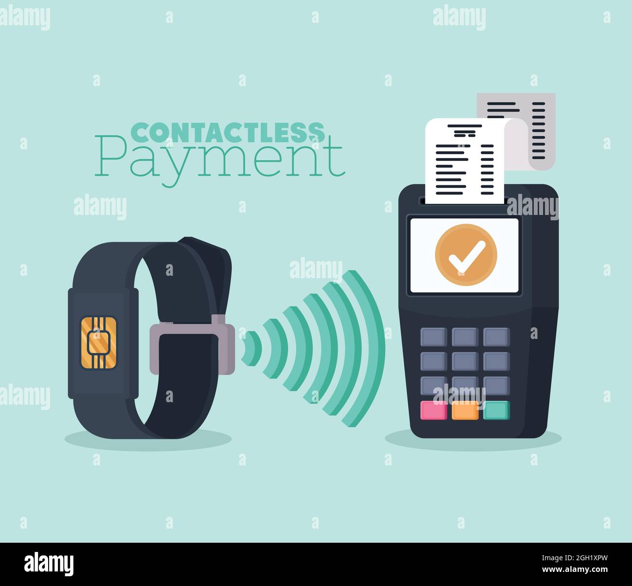 contactless payment illustration Stock Vector Image & Art - Alamy