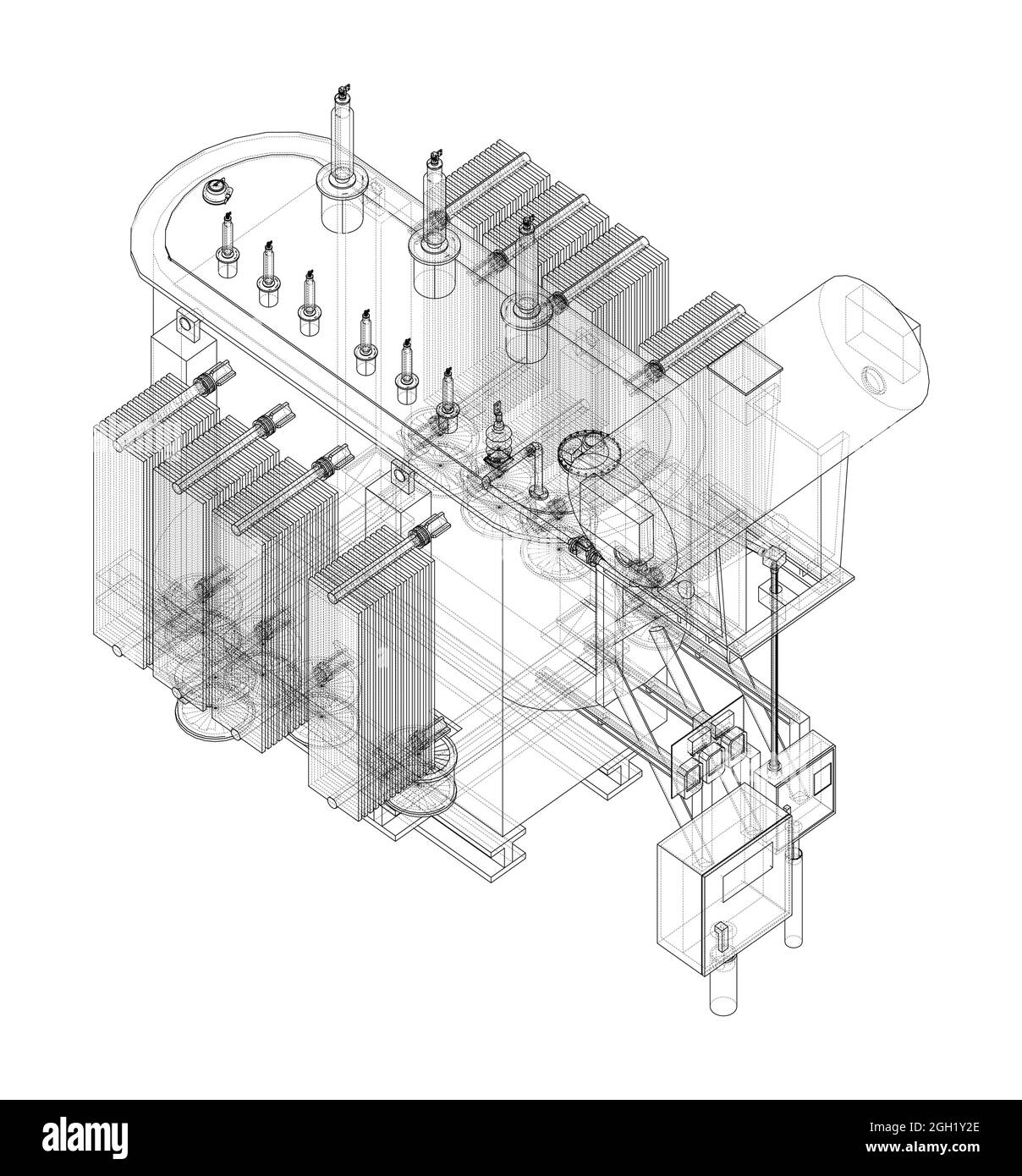 High-voltage transformer. Vector Stock Vector Image & Art - Alamy