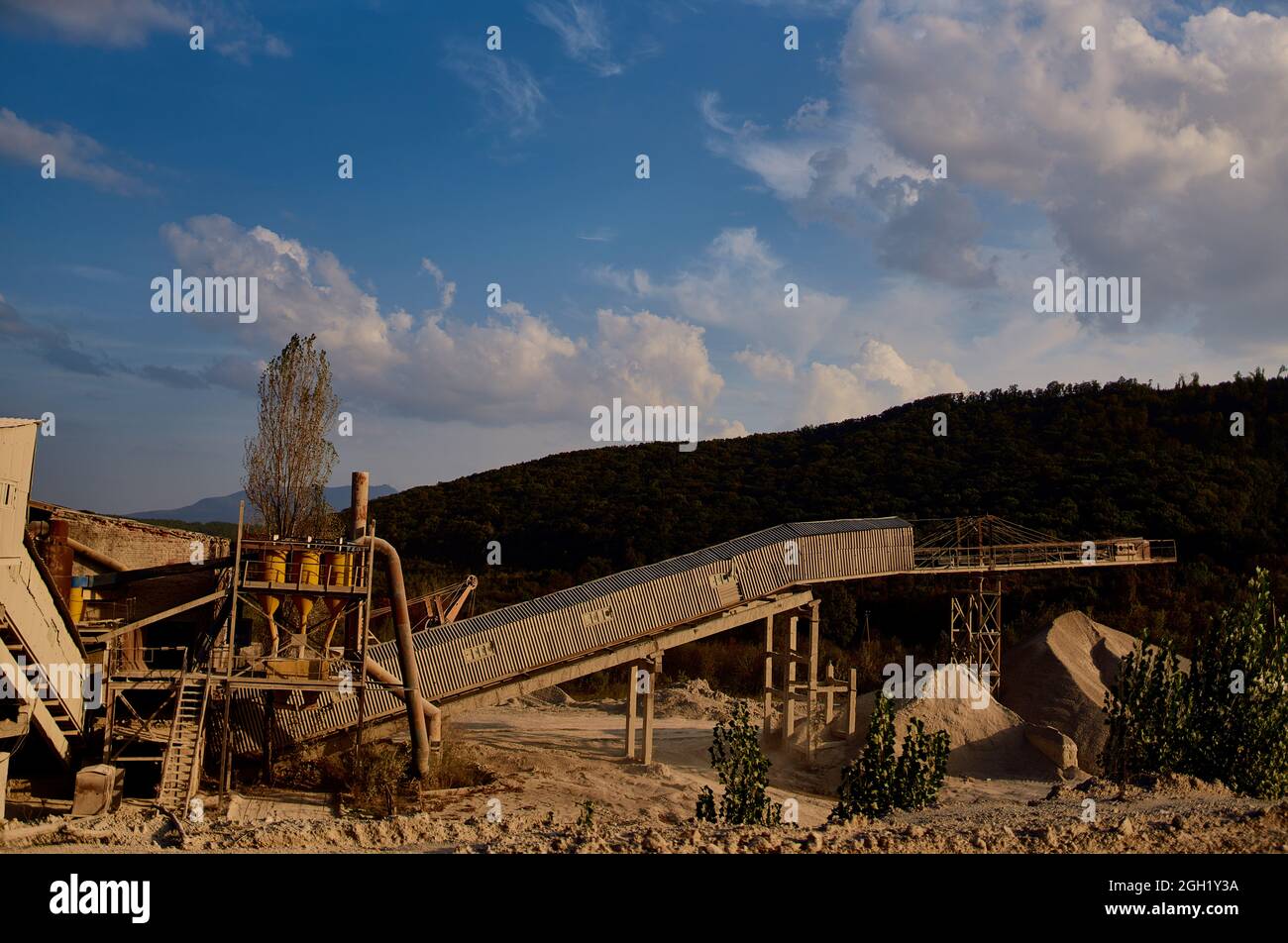 Industrial area construction work sand industry Stock Photo - Alamy