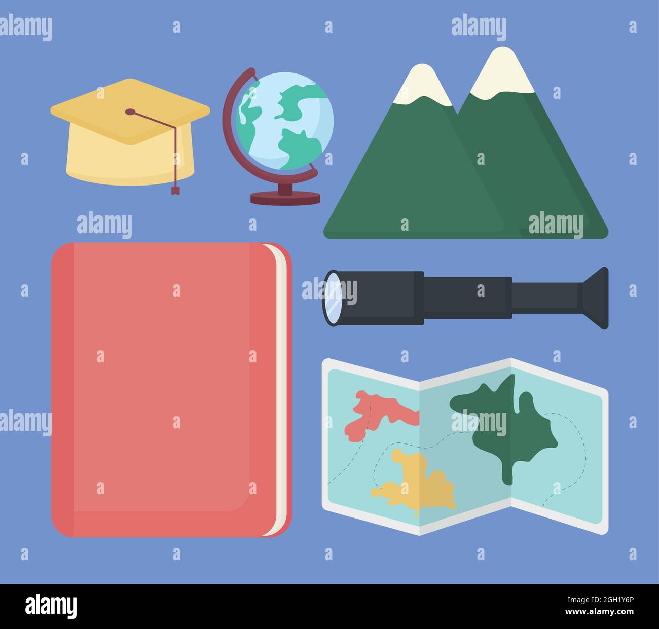 six geography icons Stock Vector Image & Art - Alamy