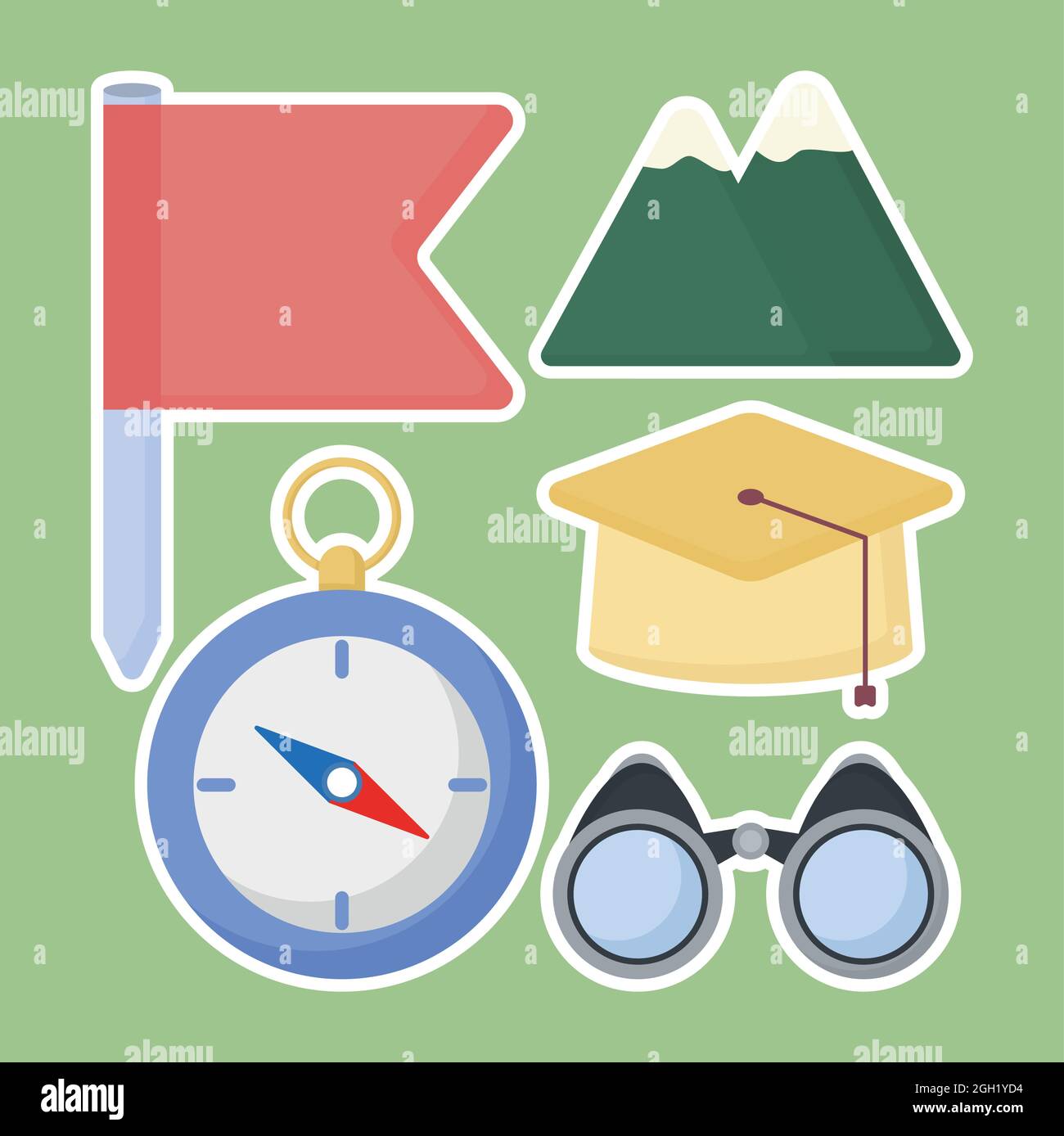 five geography items Stock Vector Image & Art - Alamy