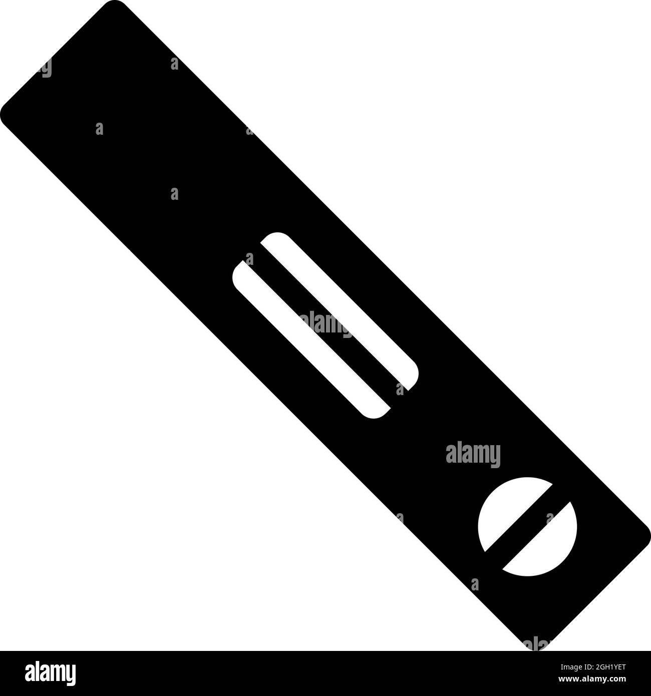 Icon Of Construction Level. Black Stencil Design. Vector Illustration ...