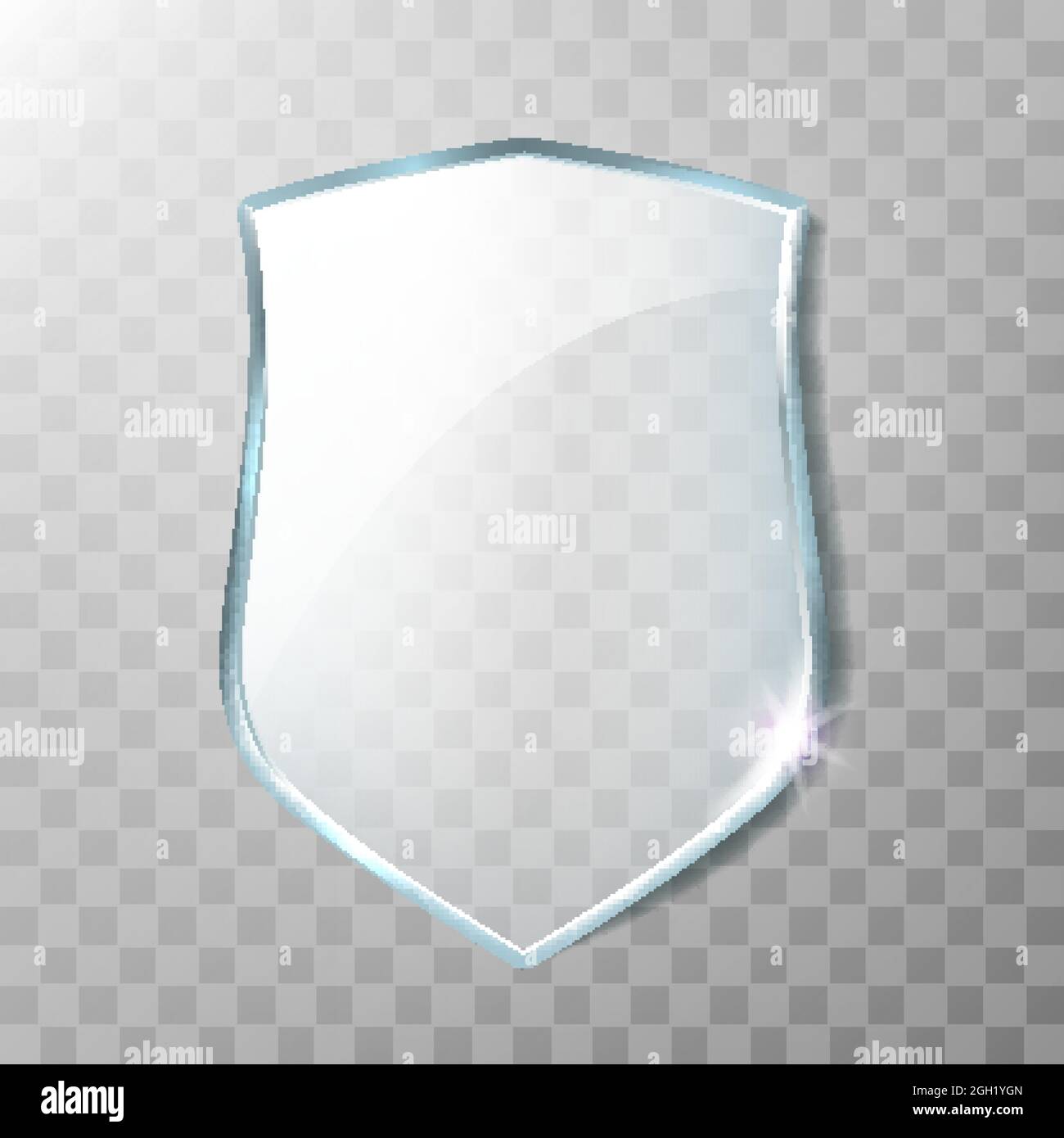 Glass shield transparency security panel vector blank glass shield hi ...