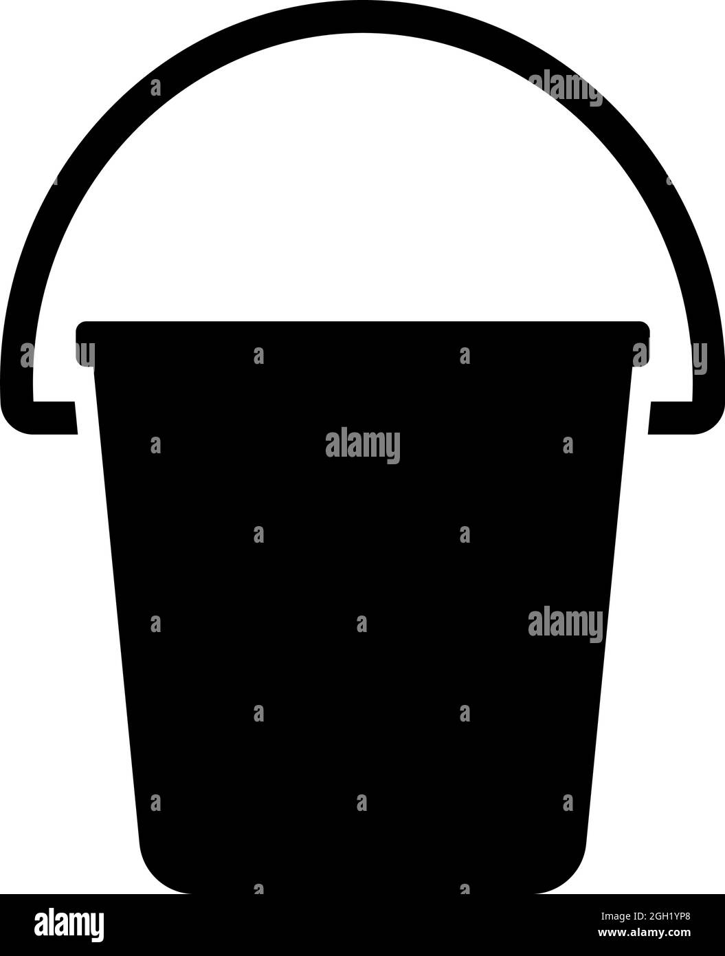 Icon Of Bucket. Black Stencil Design. Vector Illustration Stock Vector ...
