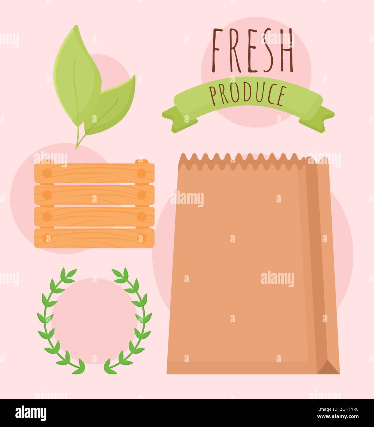 Paper Produce Bag Stock Vector Images - Alamy