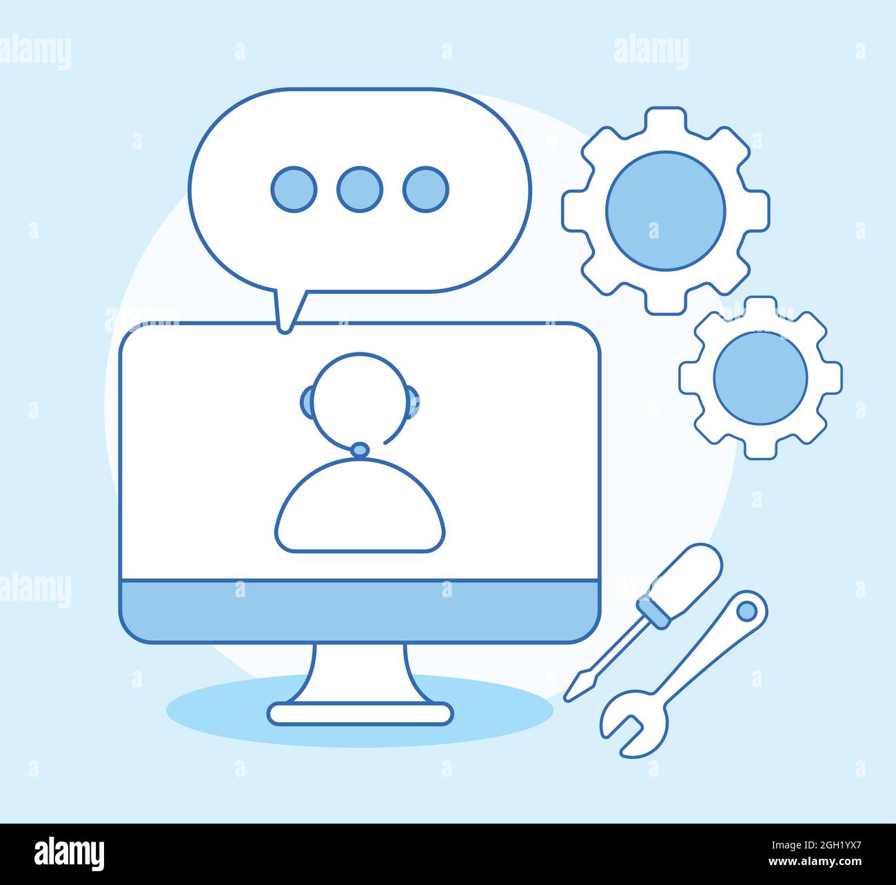technical support poster Stock Vector Image & Art - Alamy
