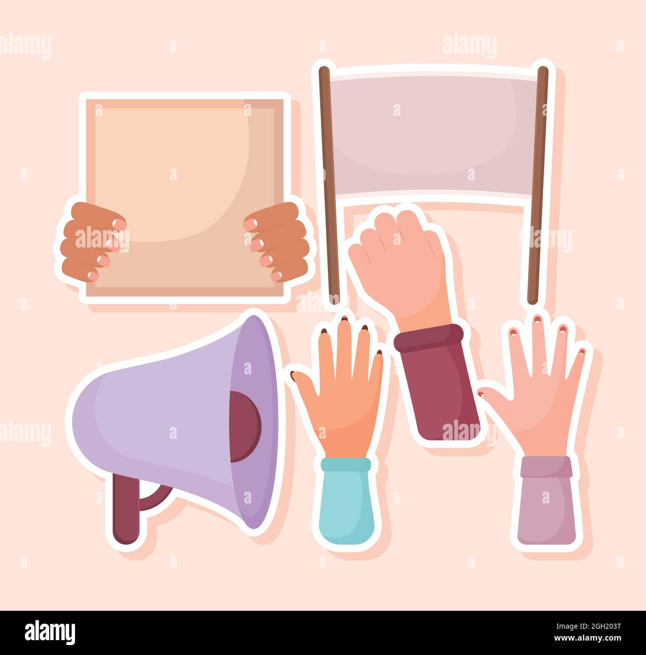 six protest items Stock Vector Image & Art - Alamy