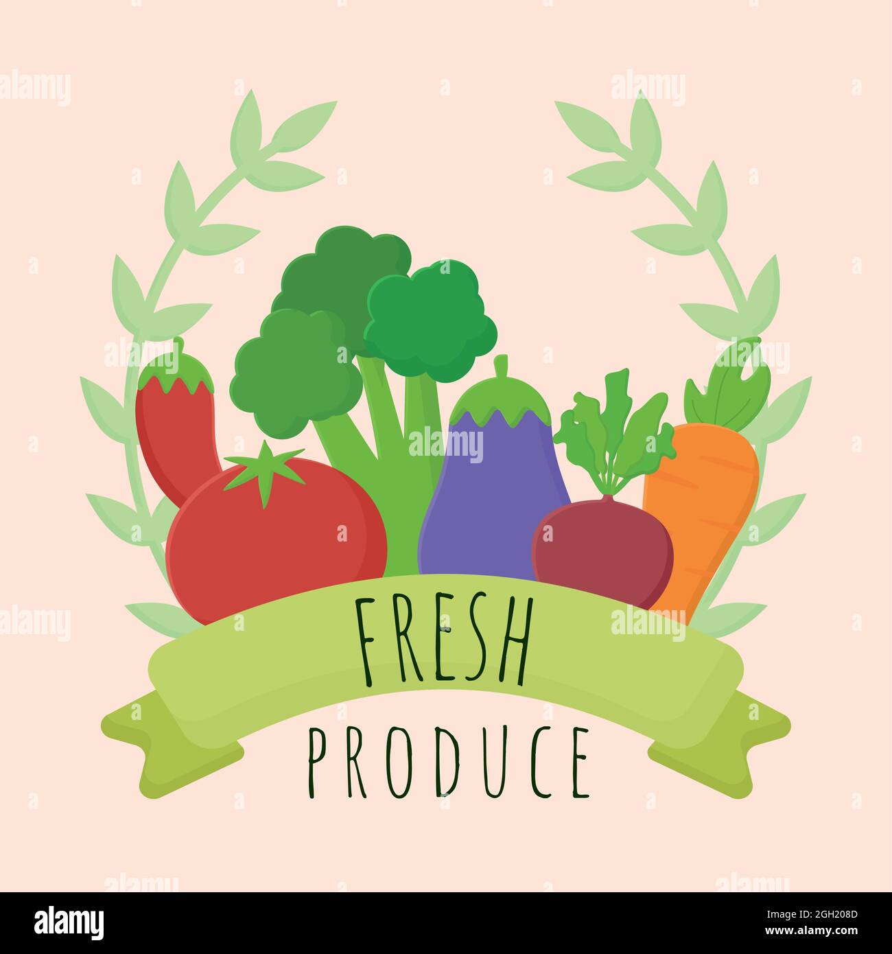 card of fresh produce Stock Vector Image & Art - Alamy