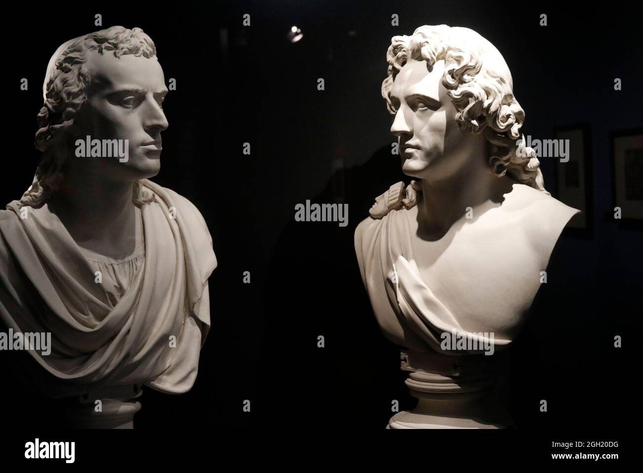 Friedrich Schiller und Johann Wolfgang von Goethe-Bueste, Goethehaus ...