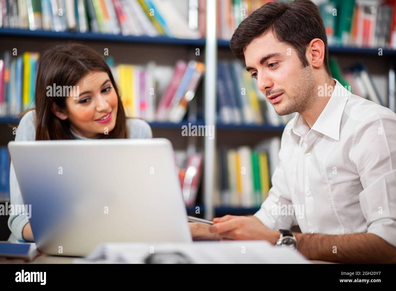 Two students using hi-res stock photography and images - Alamy