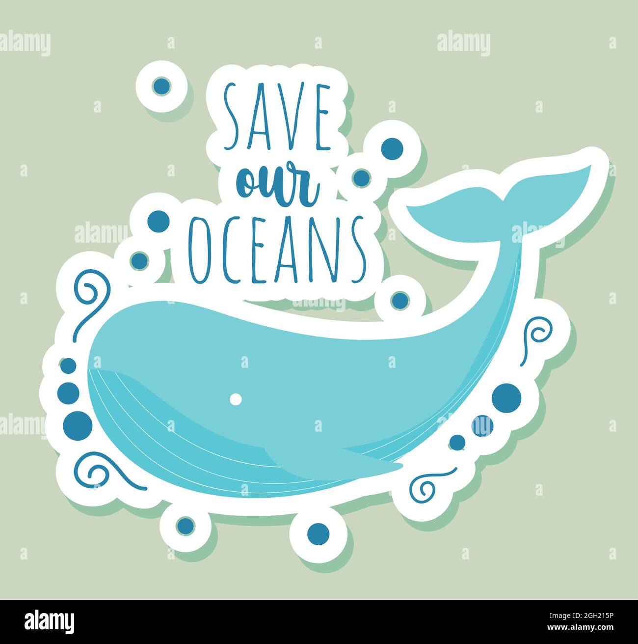 Save the oceans sticker hi-res stock photography and images - Alamy