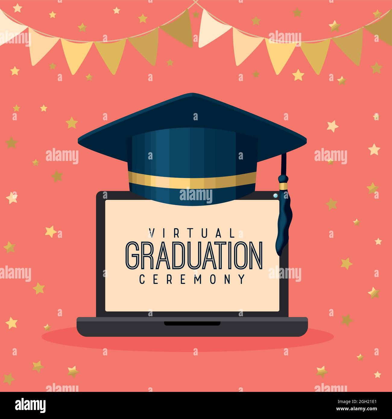 virtual graduation card Stock Vector Image & Art - Alamy
