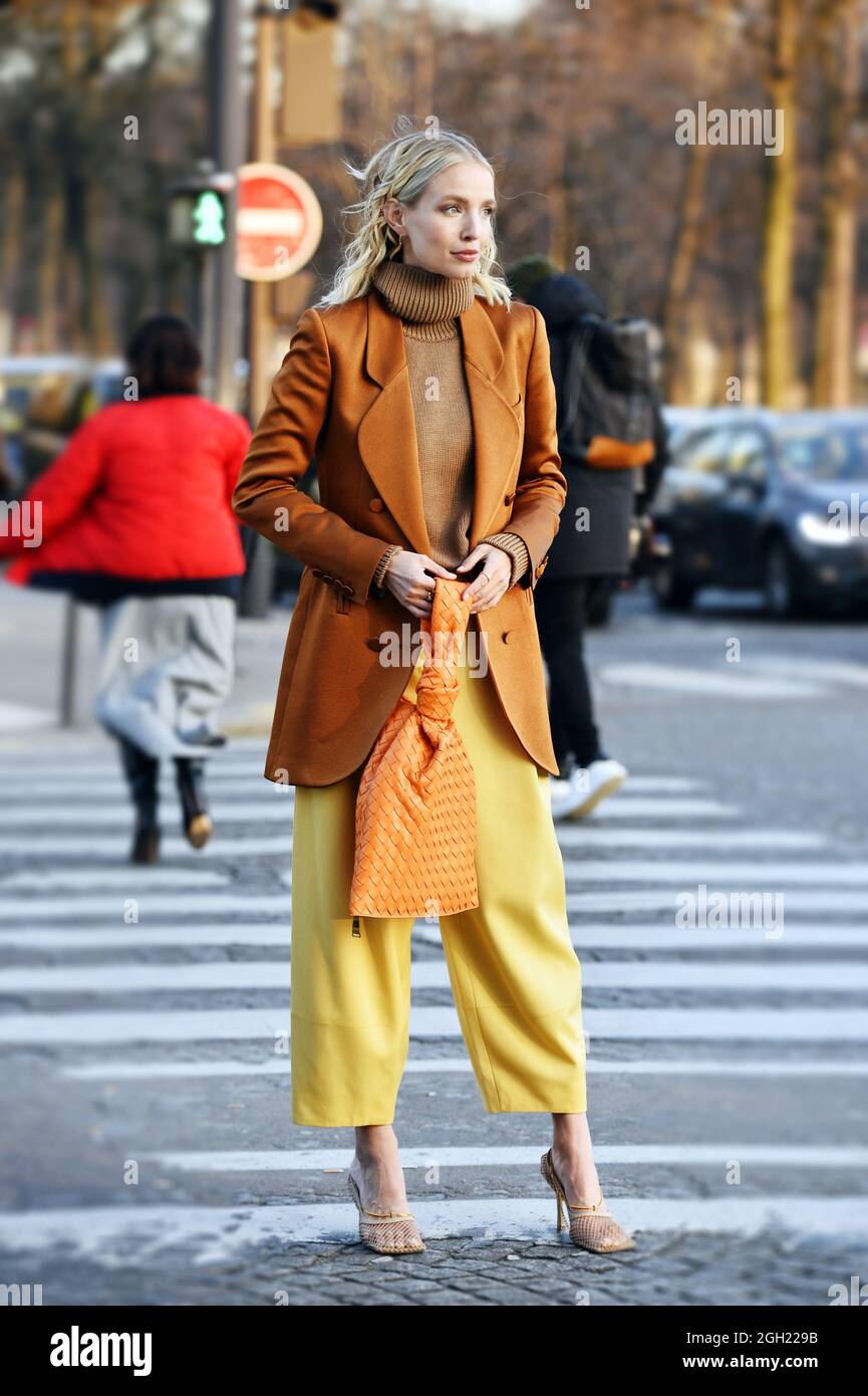 Leonie Hanne - StreetStyle at Paris Fashion Week - Paris - France Stock ...