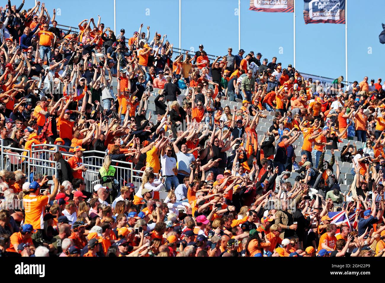 Circuit atmosphere - Fans in the grandstand. Dutch Grand Prix, Saturday ...
