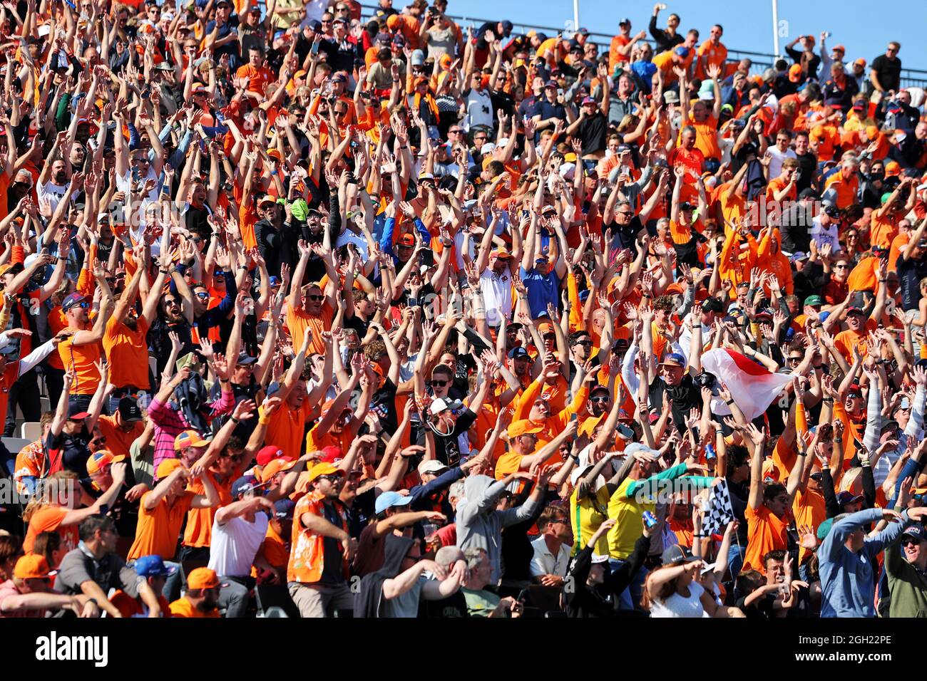 Circuit atmosphere - Fans in the grandstand. Dutch Grand Prix, Saturday ...