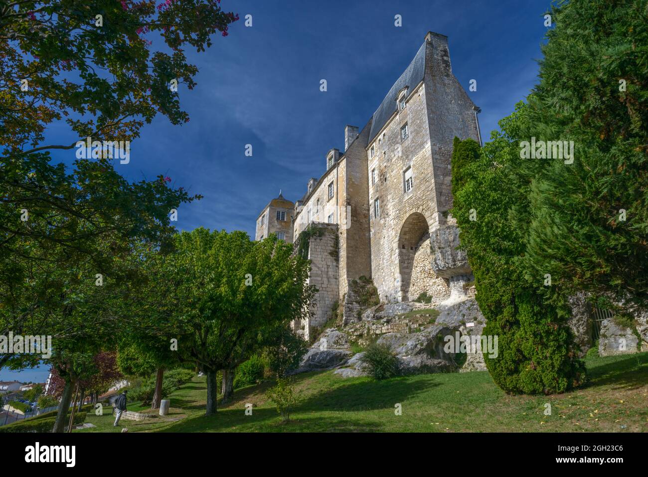Pons, Charente Maritime, France Chateau de Pons walls and ramparts view ...