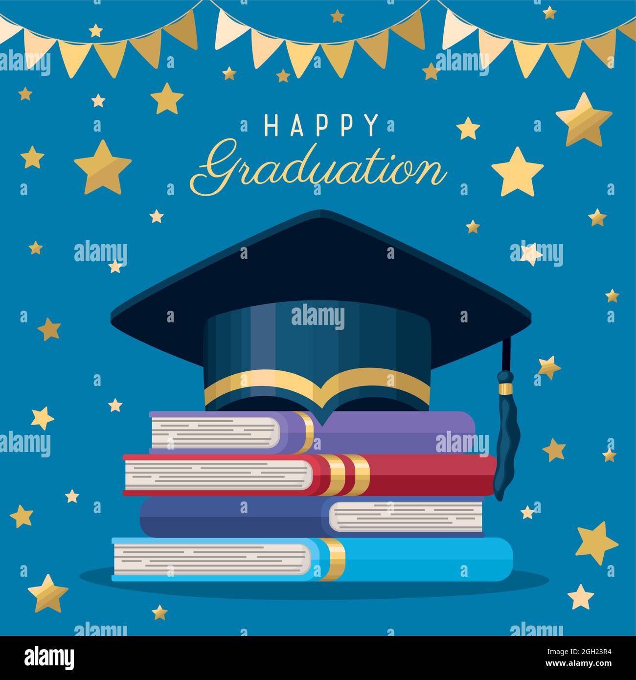 happy graduation illustration Stock Vector Image & Art - Alamy