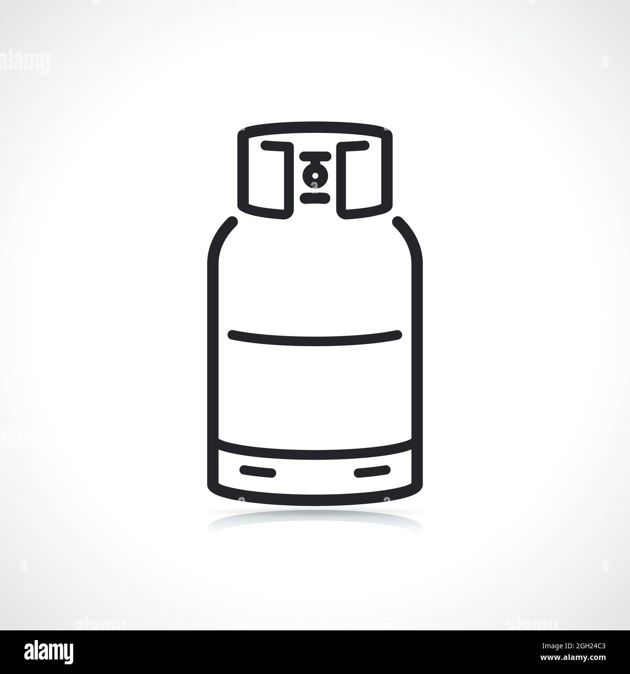 Gas cylinder icon thin Stock Vector Images - Alamy