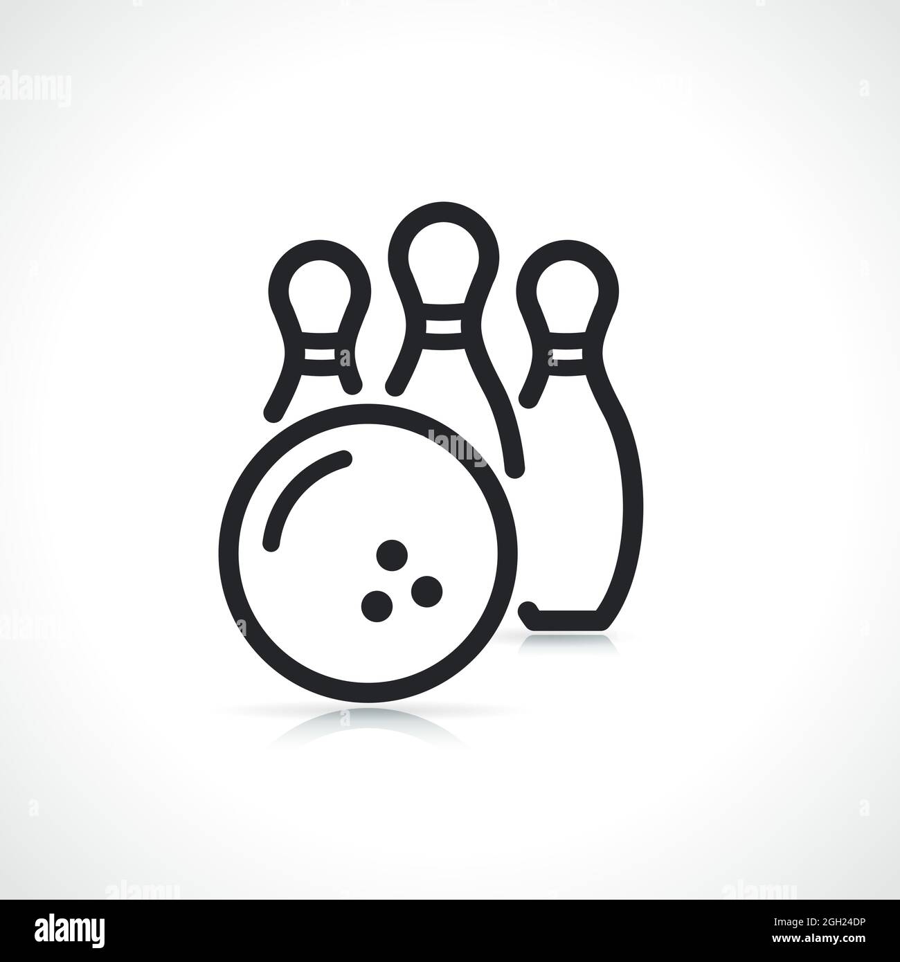 Tenpin bowling vector hi-res stock photography and images - Alamy