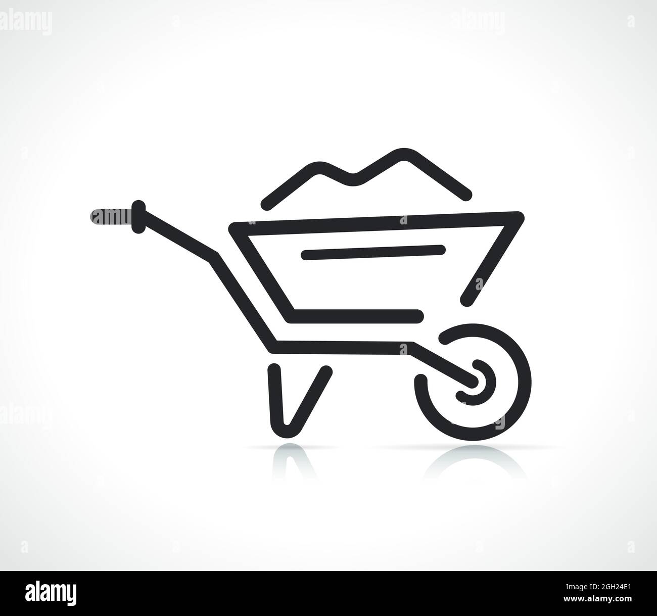 Garden cart line icon Stock Vector Images - Alamy
