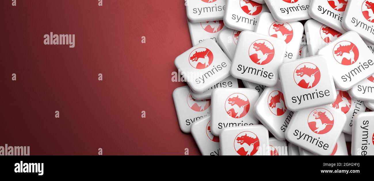 Logos of the producer of flavours and fragrances symrise (member of DAX ...