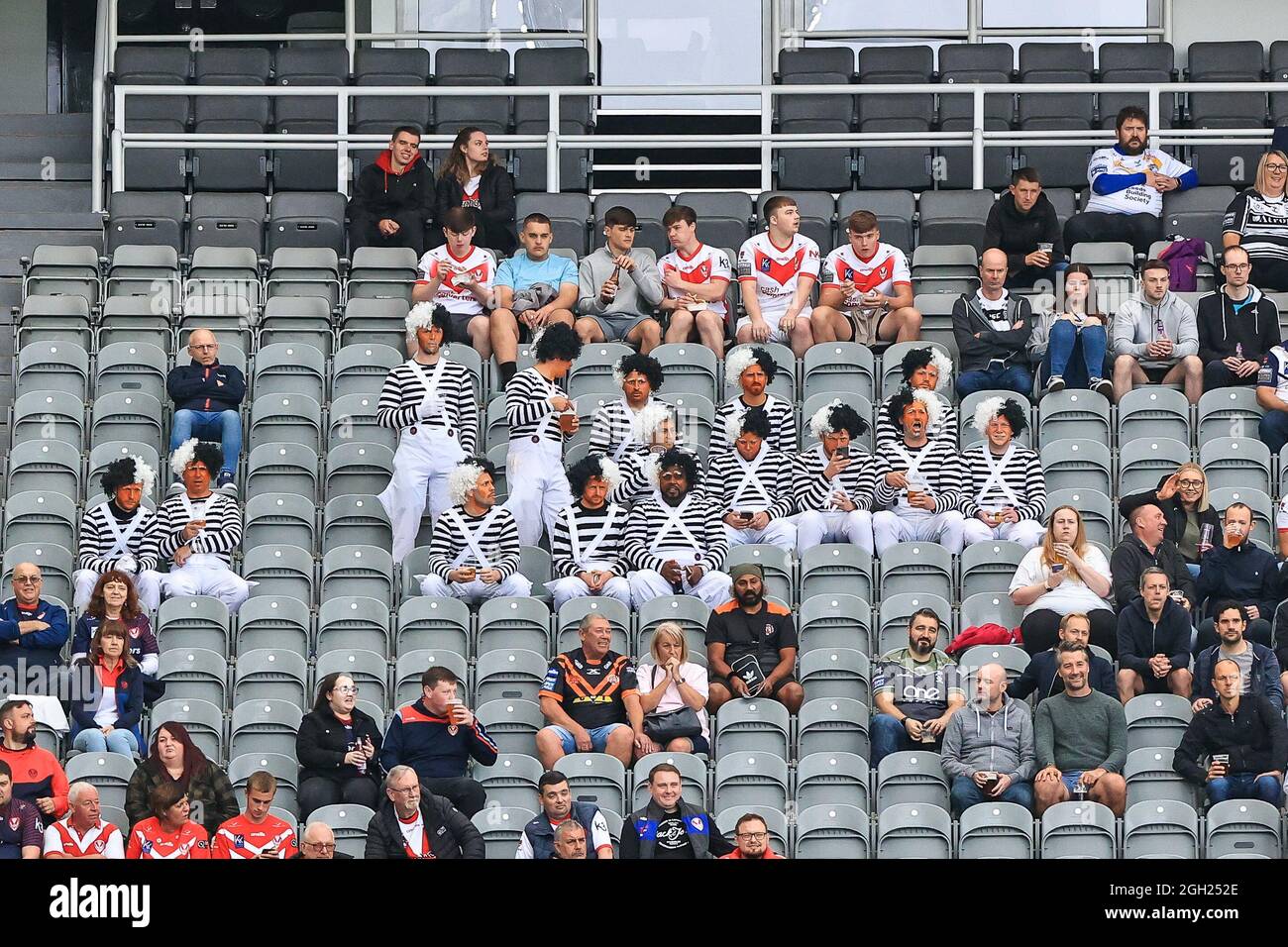 Saints fans in fancy dress at St. James” Park Stock Photo - Alamy