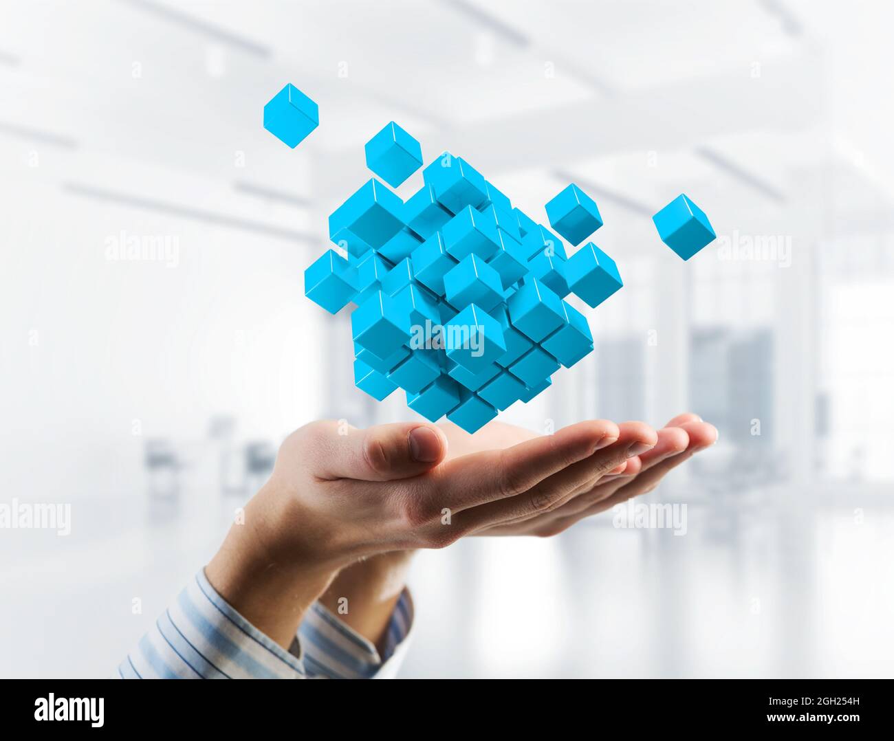 Concept of technology integration and innovation presented by cube ...