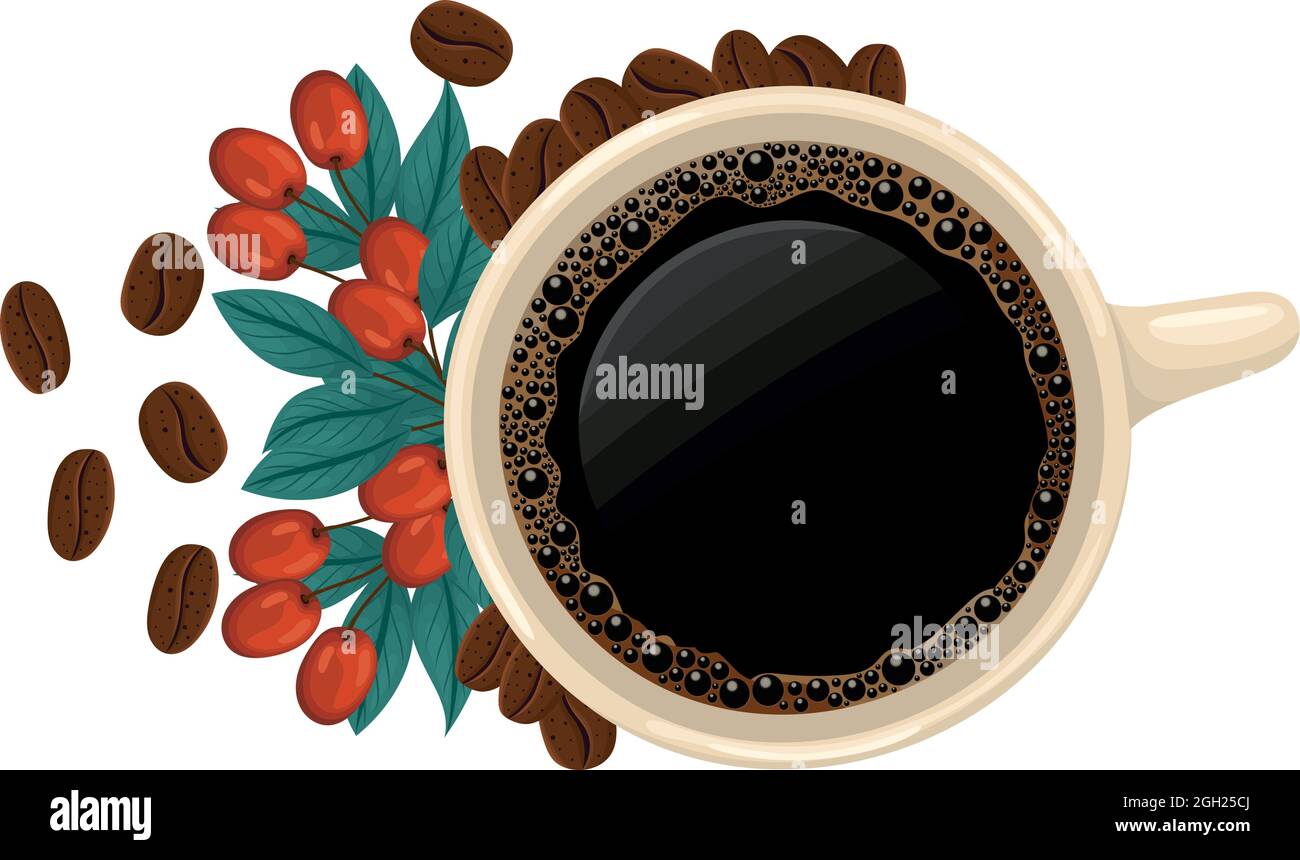 black coffee illustration Stock Vector Image & Art - Alamy