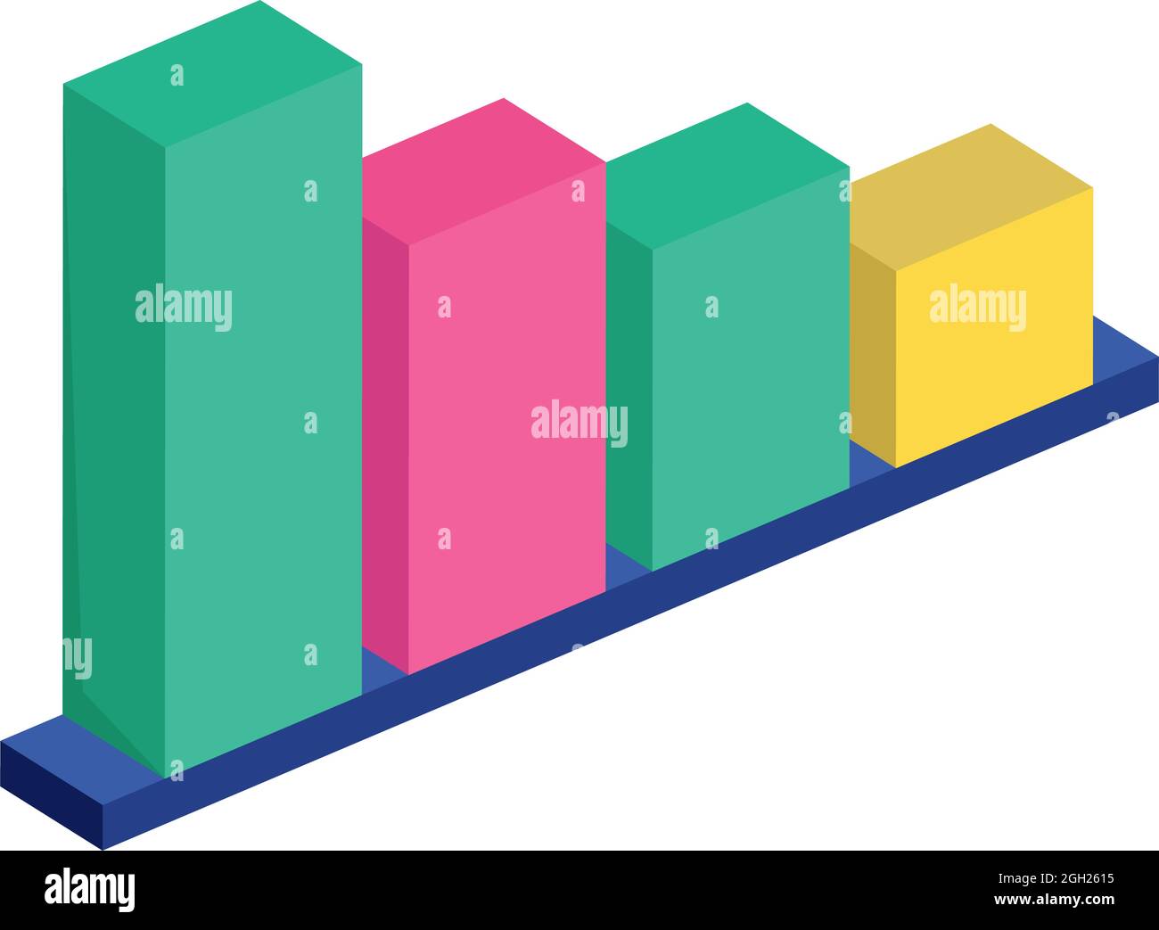 Isometric bars chart Stock Vector Image & Art - Alamy