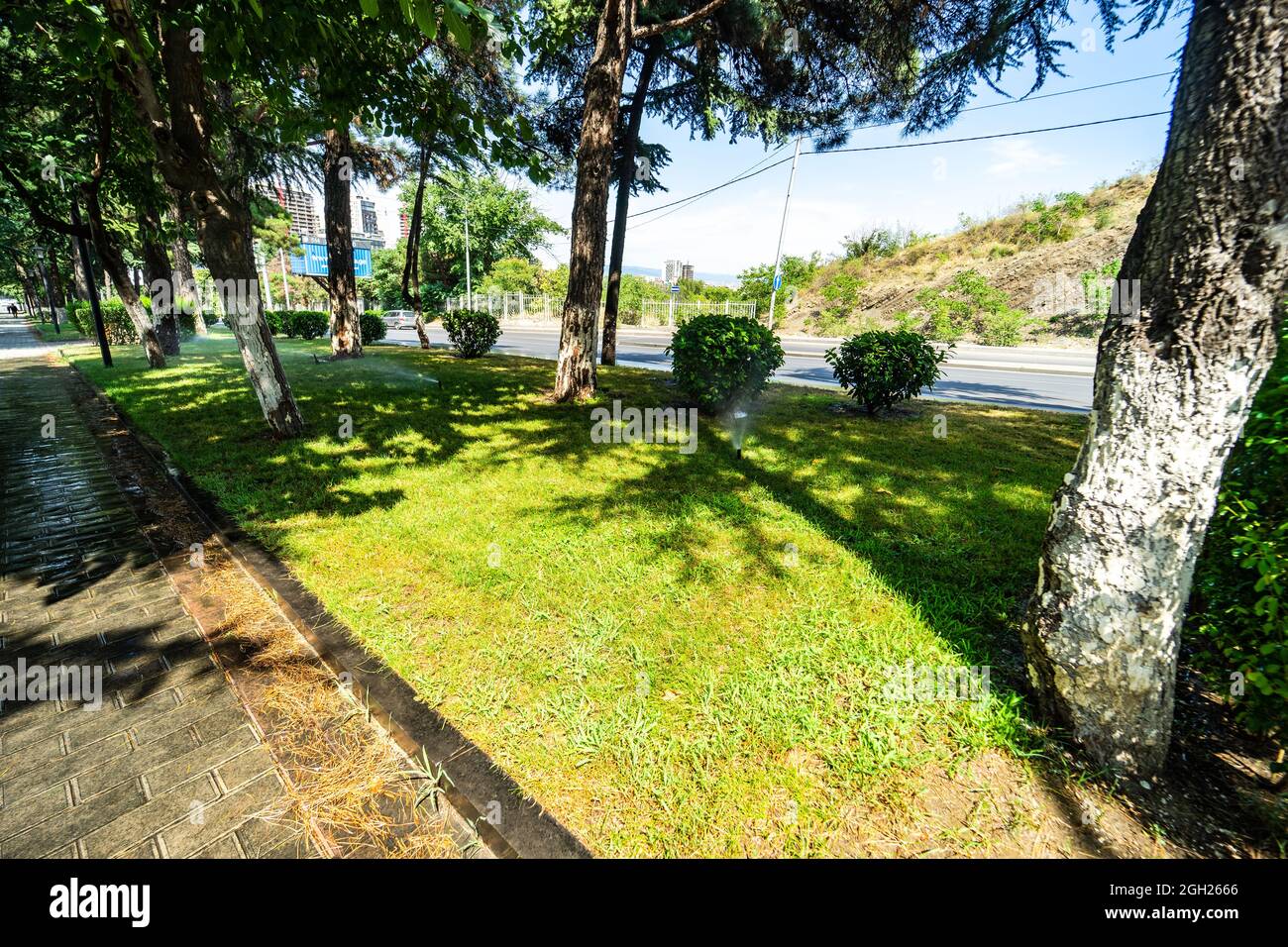 Summer park in Tbilisi's downtown, Georgia Stock Photo - Alamy