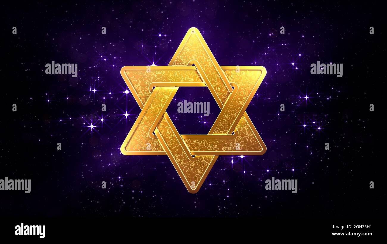 beautiful david star background - object 3D rendering Stock Photo - Alamy