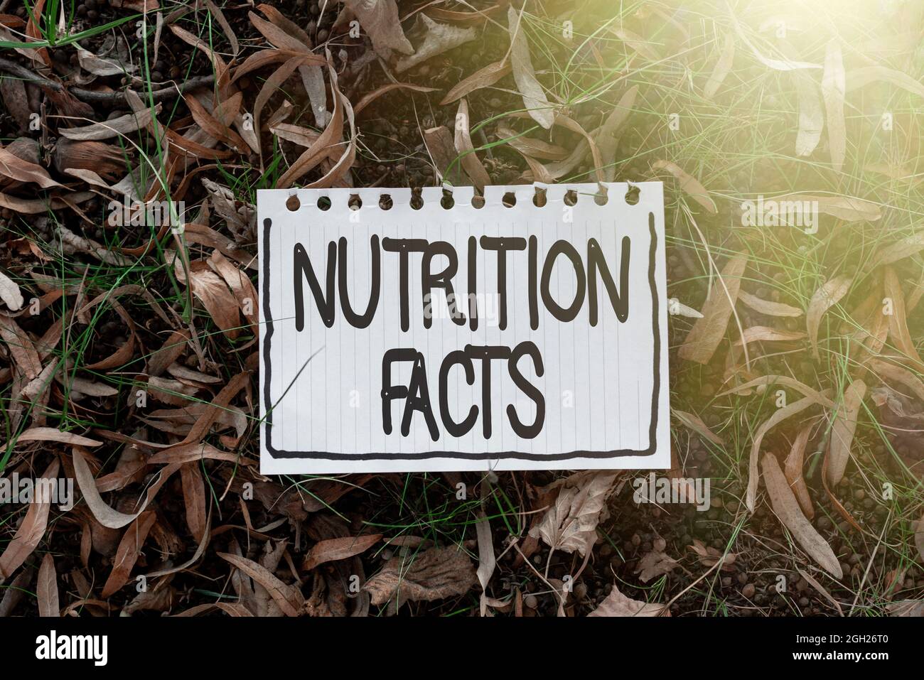 Handwriting text Nutrition Facts, Word for detailed information about a ...